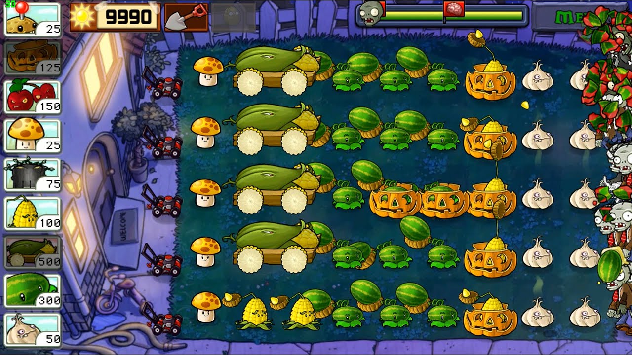 Plants vs Zombies Hack Sun Defence Skills Very Great Part 0035 - YouTube