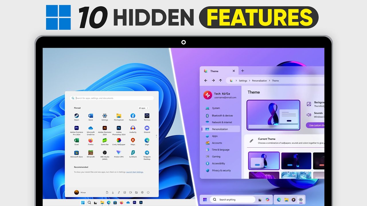 Top 10 Hidden Windows Features You Didn't Know Existed! - YouTube