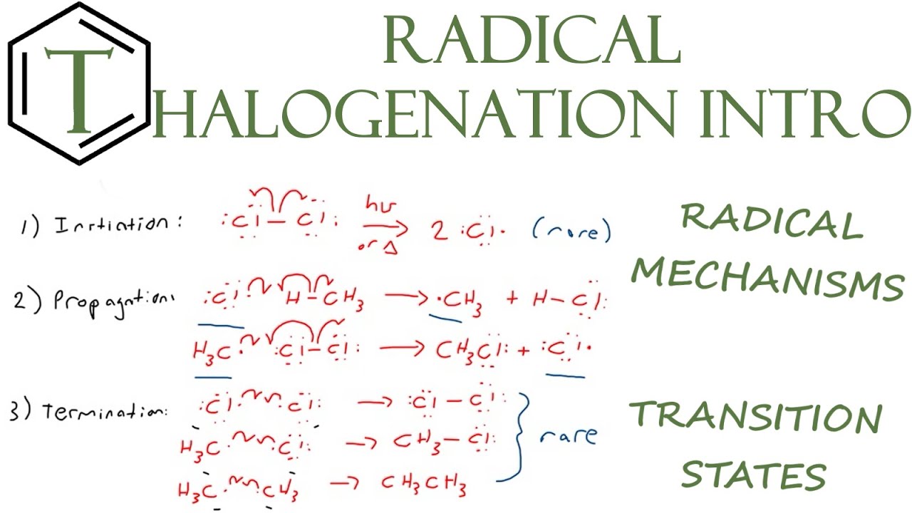 Radical Halogenation of Alkanes | Organic Chemistry Lessons - YouTube