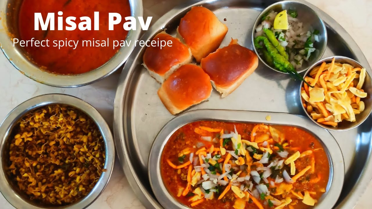 Perfect Misal Pav with Tarri recipe / kolhapuri Misal Pav Recipe ...