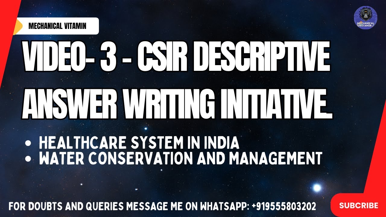 DAY-3 OF DESCRIPTIVE ANSWER WRITING INITIATIVE | CSIR SO/ASO | #csirso ...