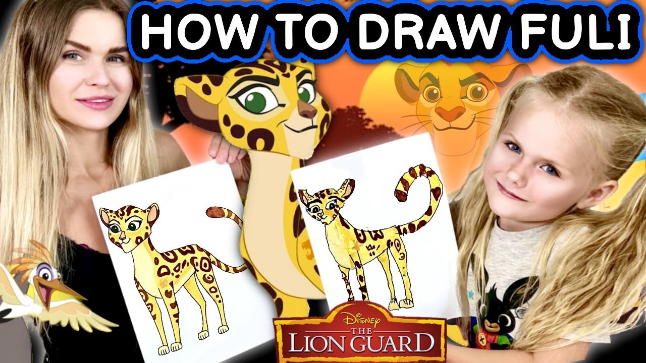 HOW TO DRAW FULI FROM LION GUARD. Drawing lessons for kids. - YouTube