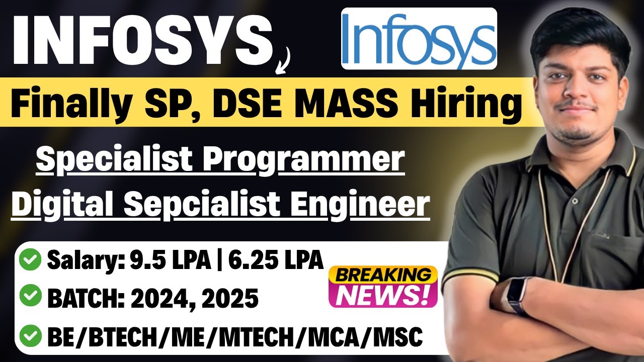 🔥Infosys Finally SP, DSE Biggest Hiring | Infosys Off Campus Drive 2025 ...