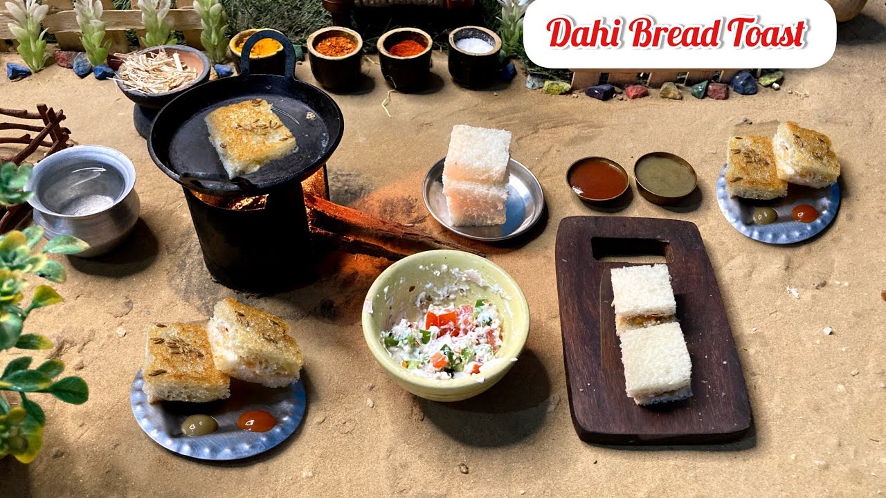Dahi Bread Toast 🍞🍞 || How to make Dahi bread toast || Mini village ...