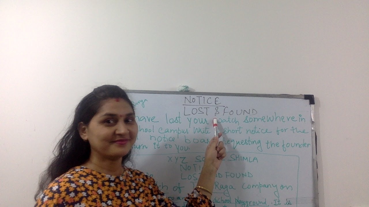 Notice writing part 2(Lost and found, learn it quickly) - YouTube