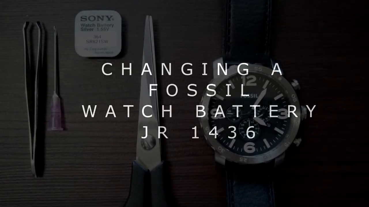 CHANGING A FOSSIL WATCH BATTERY JR1436 - YouTube
