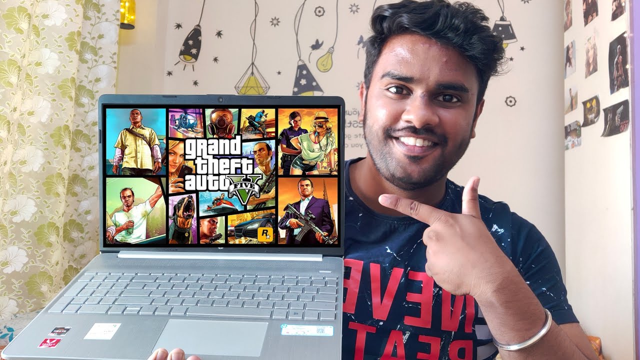 GTA V Gameplay on HP 15s Ryzen 5 [2020] | Gameplay☑️ | Screen Recorder ...