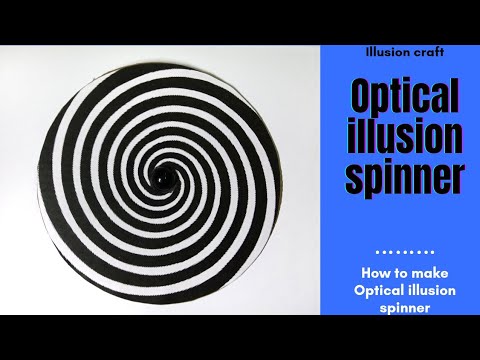 How to make Optical illusion Spinner new। Optical illusion spinner with ...