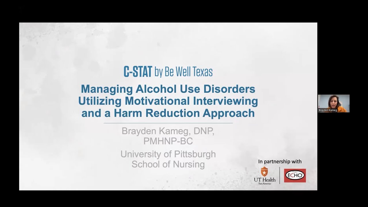 TxRx ECHO | Nov. 21 | Managing AUDs Utilizing Motivational Interviewing & a Harm Reduction ...
