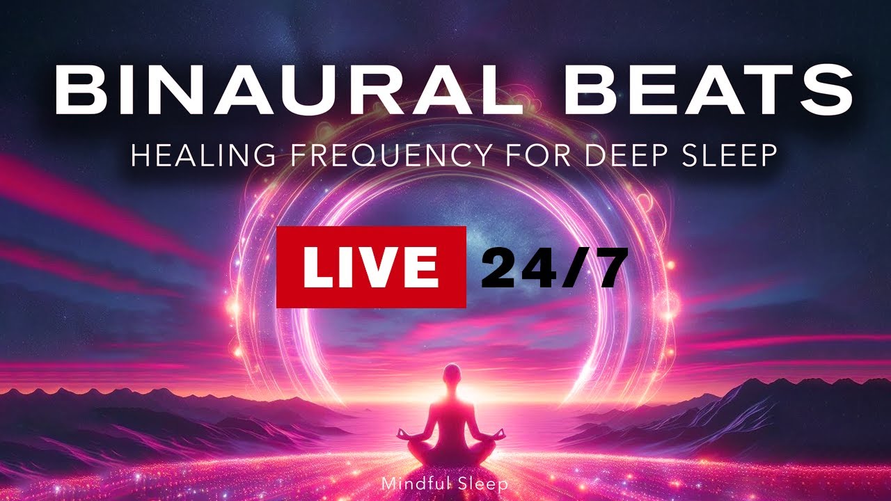 LIVE - Theta waves binaural beats for deep sleep release - healing ...