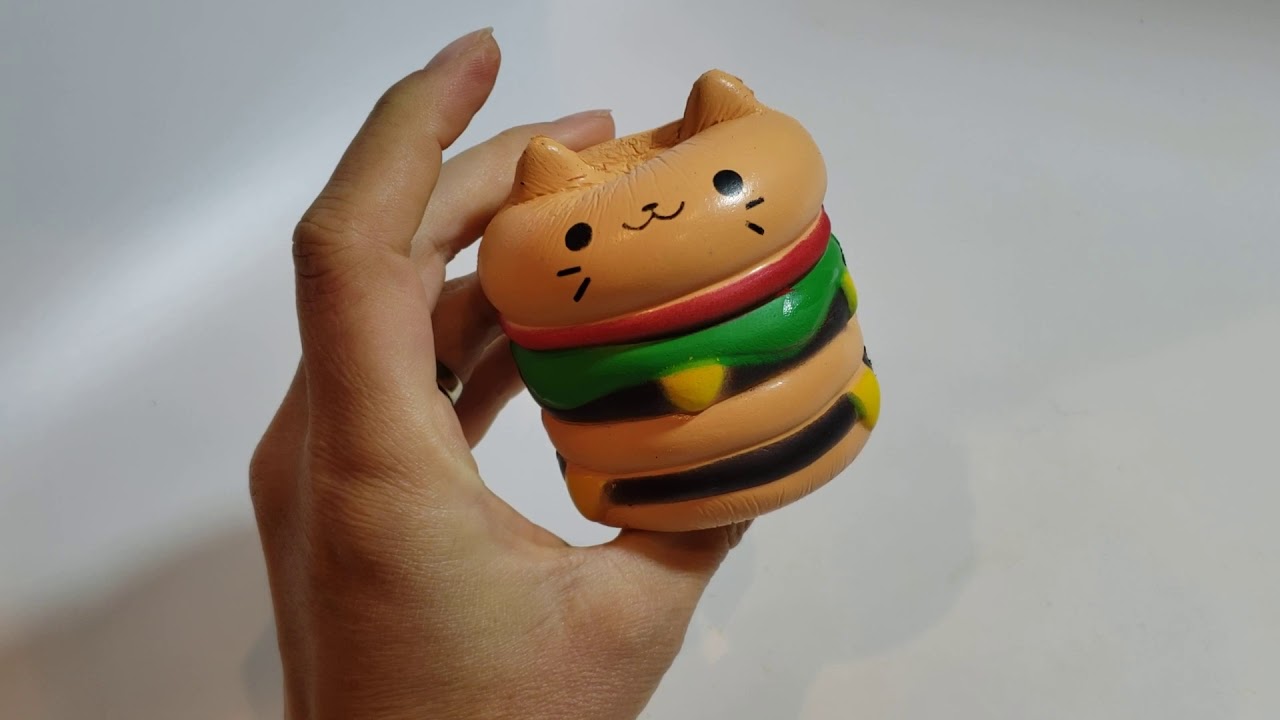 Burger cat squishy - YouTube