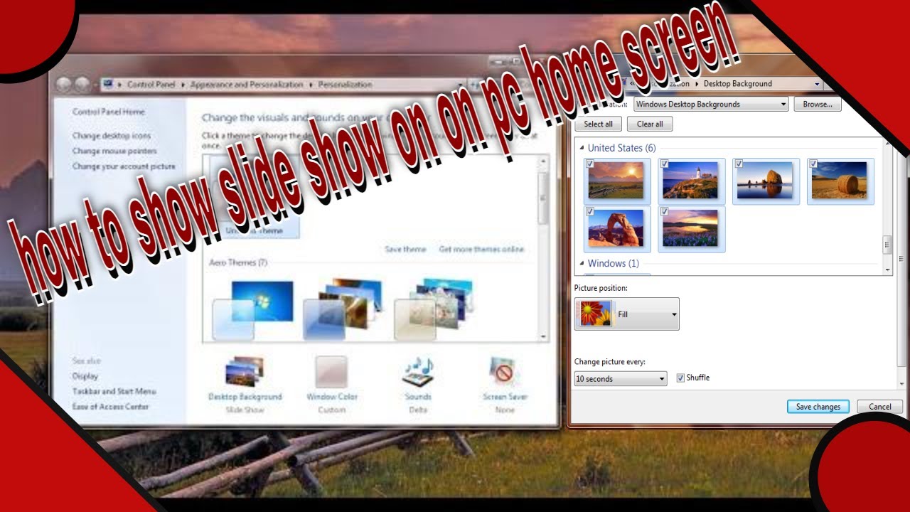 how to show slide show on on pc home screen - YouTube