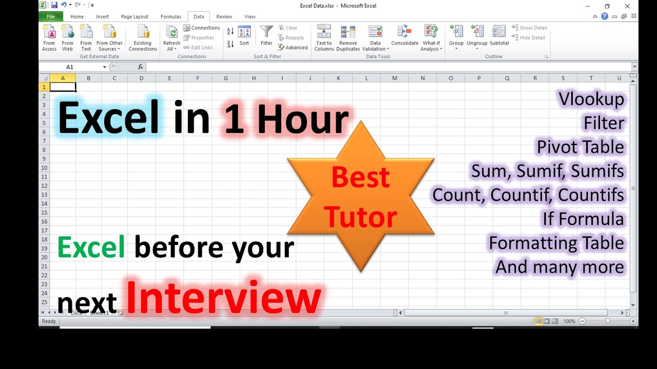 Excel In 1 Hour Excel Course Excel Basic Basic Excel Guide To Excel Excel In 1 Hour Excel Course Excel Basic Basic Excel Guide To Excel