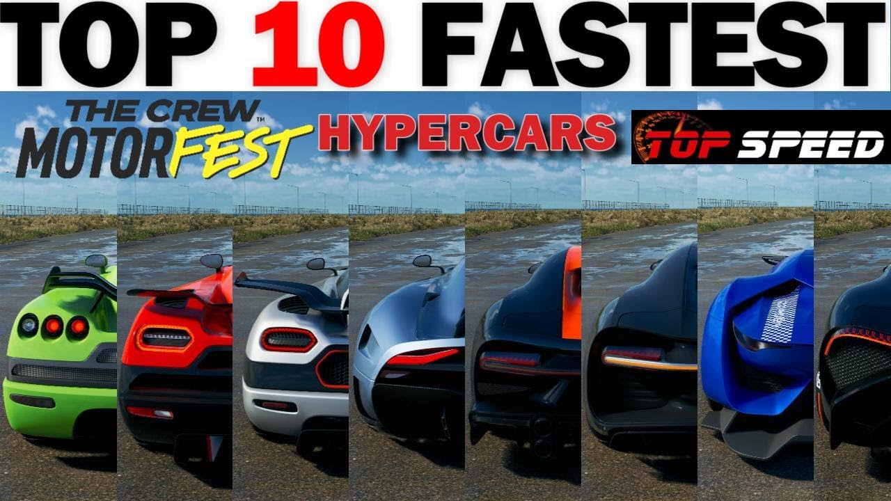 Top 13 Fastest Hypercars in The Crew Motorfast (All Stock) - YouTube