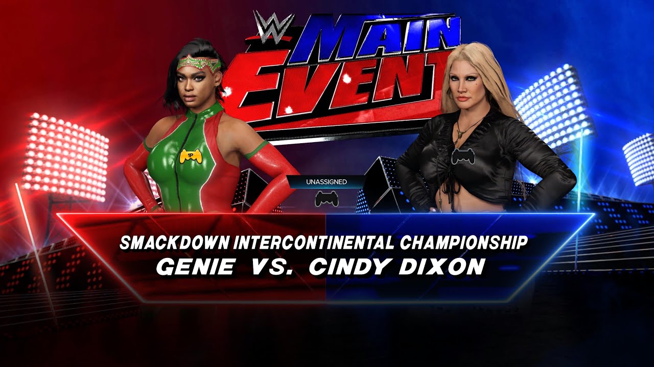 WWE 2K23 GENIE VS CINDY DIXON - YouTube