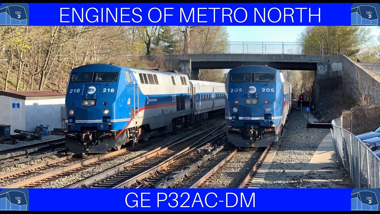 Engines of Metro North P32AC-DM - YouTube