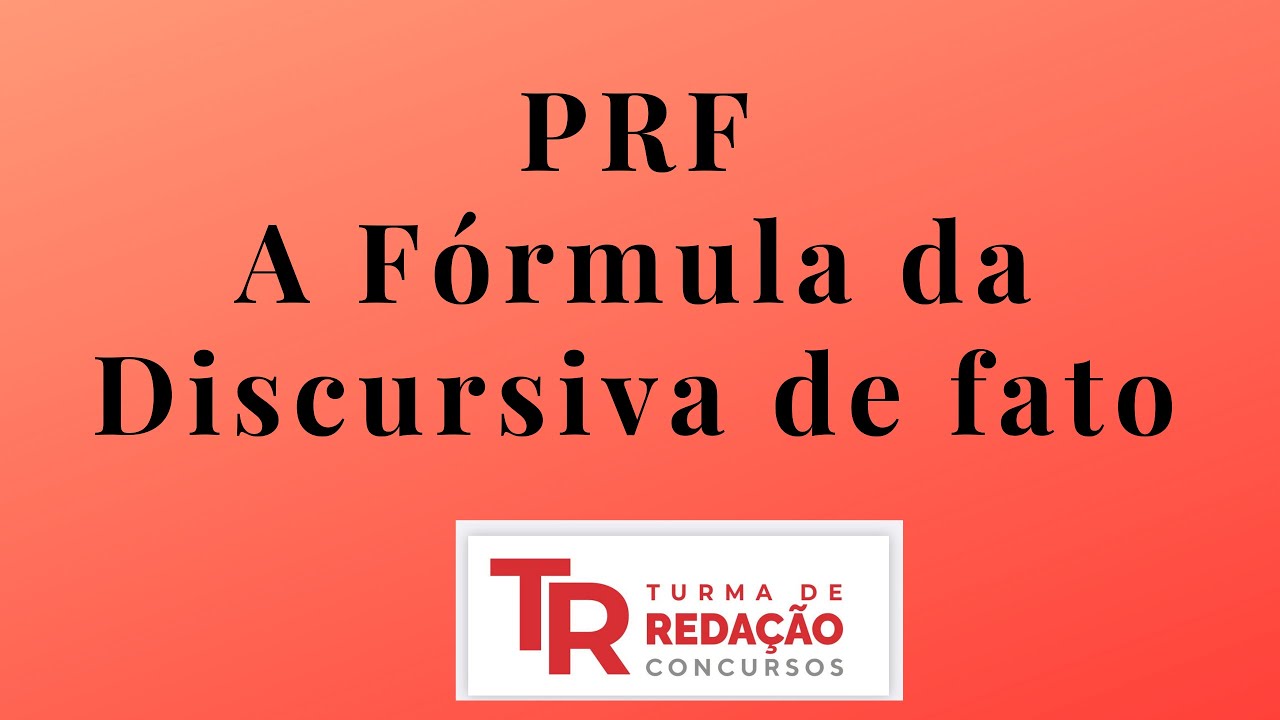 PRF: a fórmula da discursiva de fato - YouTube