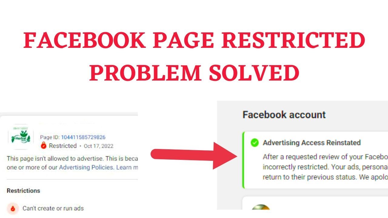 FACEBOOK PAGE RESTRICTED PROBLEM SOLVED 2022 - YouTube