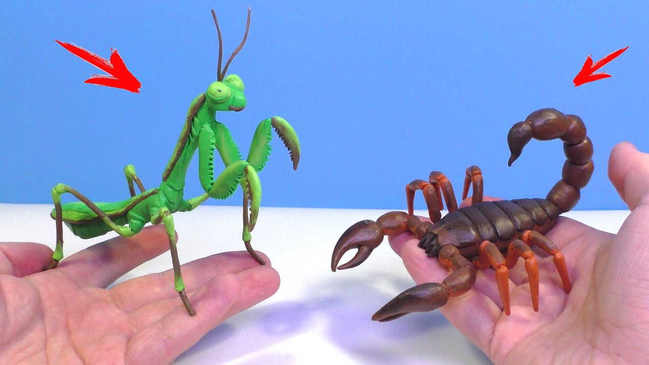 GiANT MANTIS vs. SCORPION - Making with Clay - YouTube