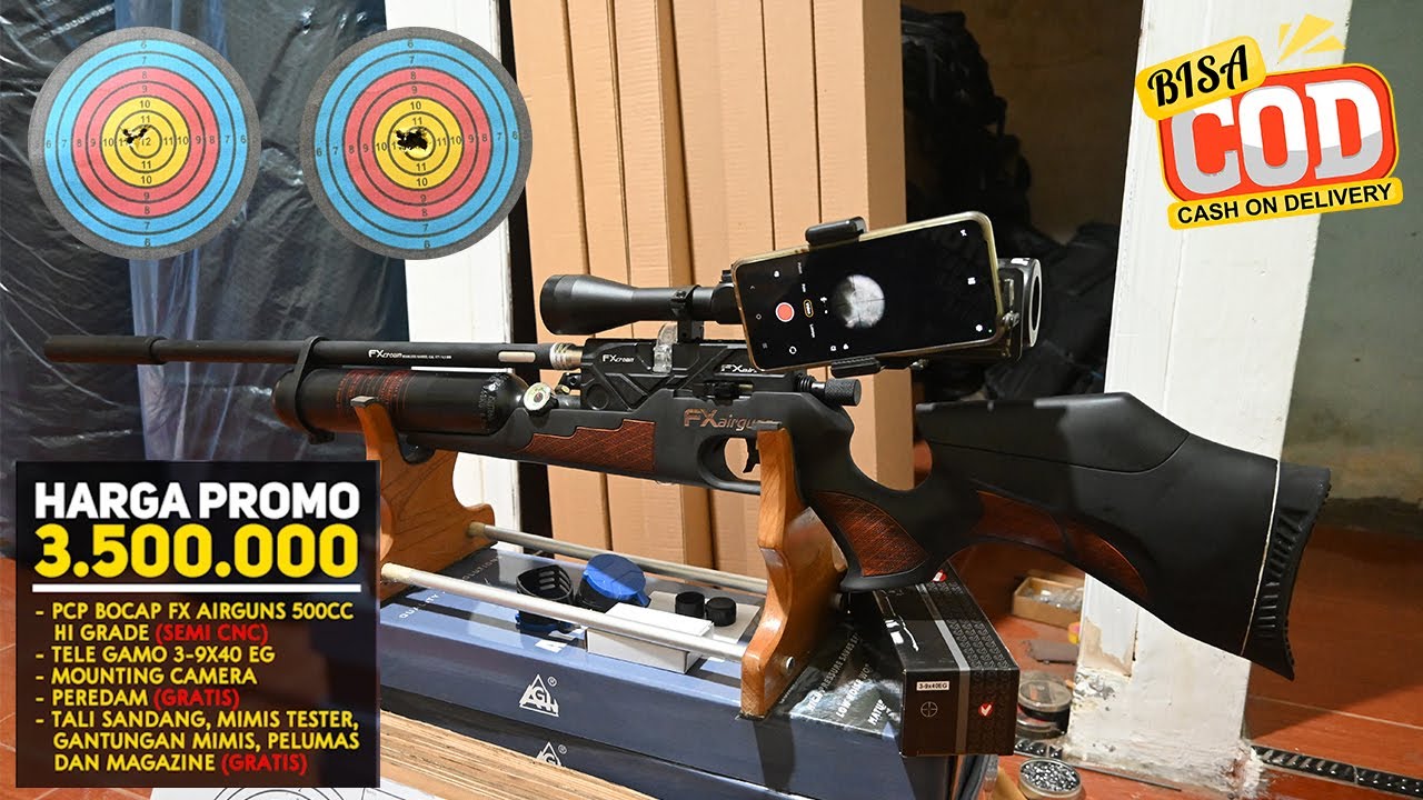 Harga senapan angin PCP BOCAP FX AIRGUNS 500CC SERI HI GRADE + teleskop ...