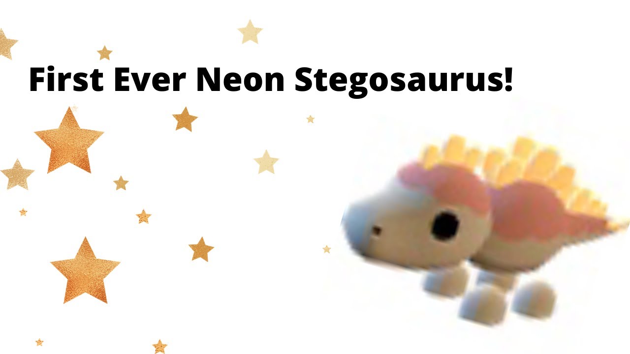 Making One of The First Neon Stegosauruses Known to Adopt Me! - YouTube