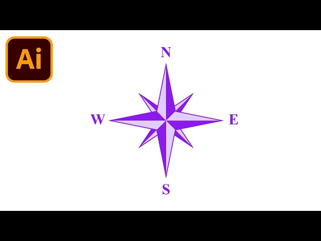Nautical Star Compass Drawing