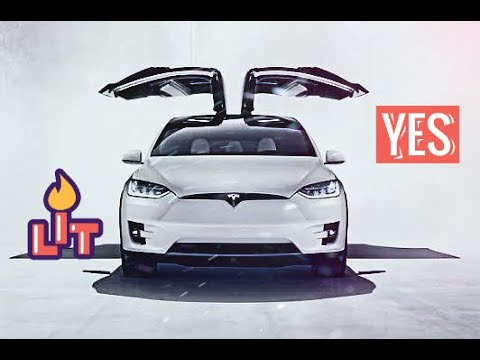 TESLA Model X Car Night Dance |TESLA Model X Light Show |Falcon Doors ...