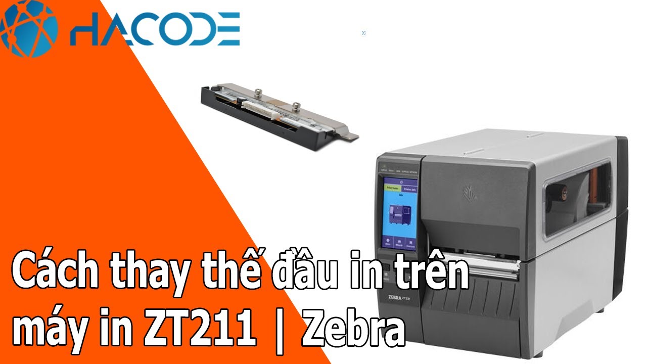 Cách thay thế đầu in trên máy in ZT211 | Zebra - YouTube