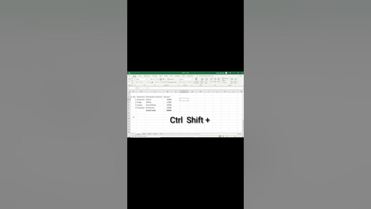 Shortcut Key To Display Insert Dialog Box In Excel - Youtube
