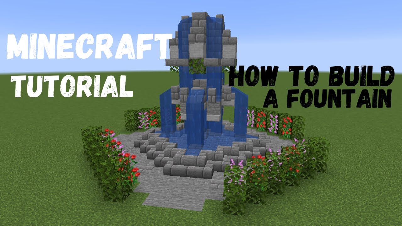 How To Build A Fountain: Minecraft Fountain Desgin - YouTube