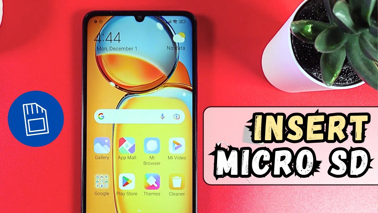 How to Insert a Micro SD Card into Xiaomi Redmi 13C - YouTube