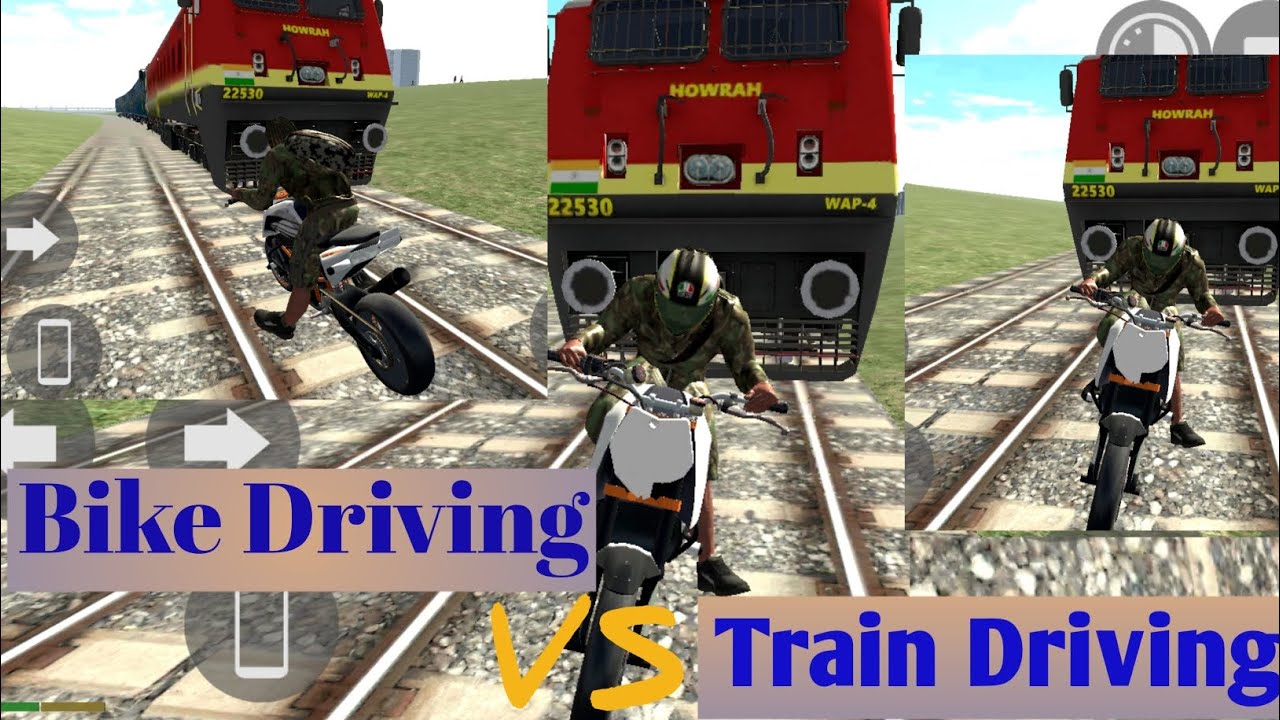 Bike Driving vs Train driving Indian Bike Driving 3D Game # ...