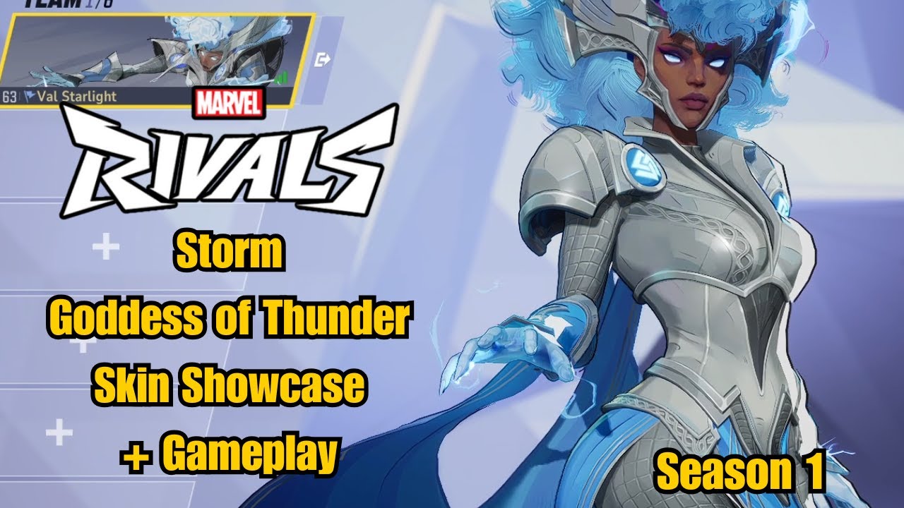Storm | Goddess of Thunder Skin Showcase | Marvel Rivals Gameplay ...