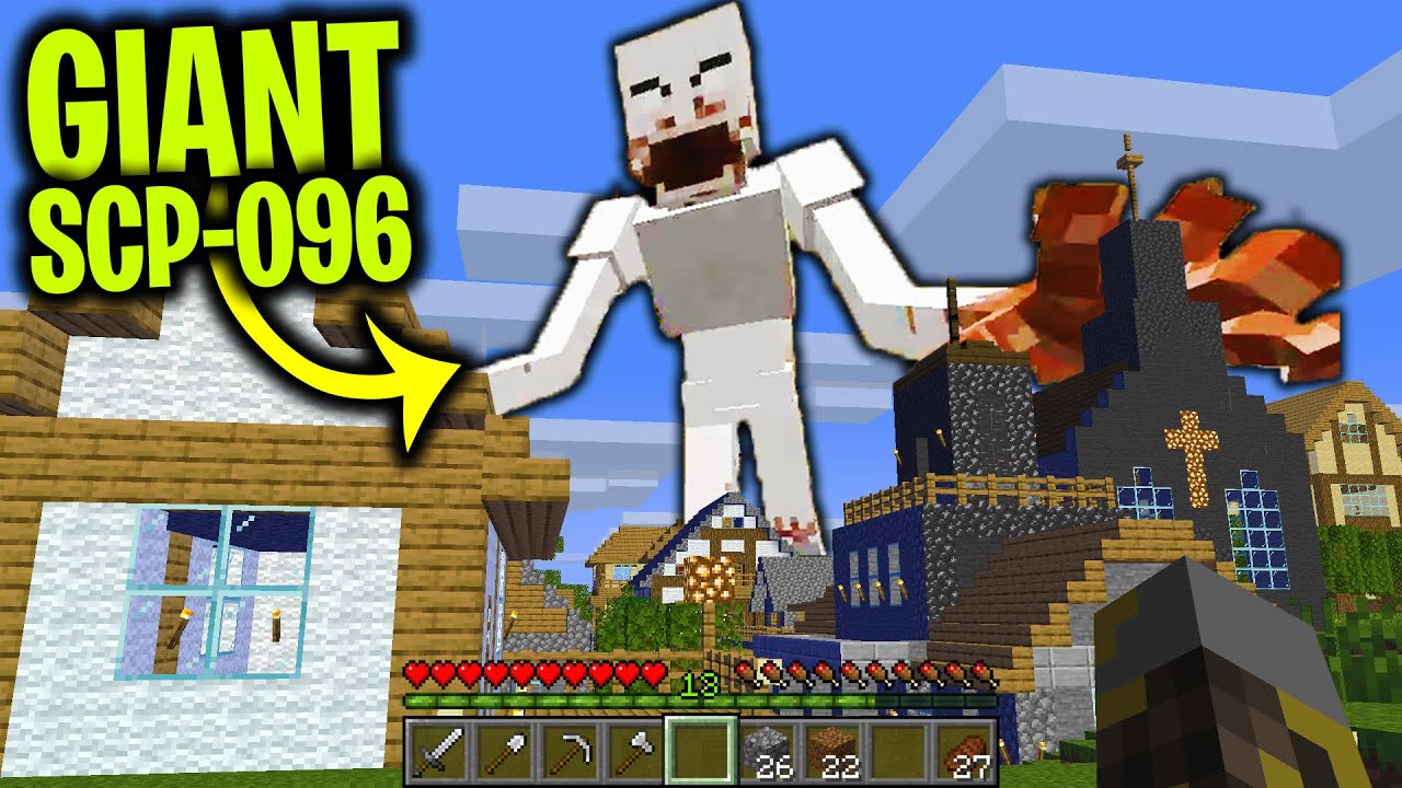 GIANT SCP-096 TAKES OVER OUR MINECRAFT BASE .... (Scary Minecraft Video ...