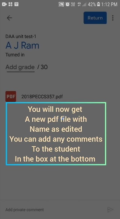 Evaluating Assignments Submitted in Google Classroom using Mobile phone - YouTube