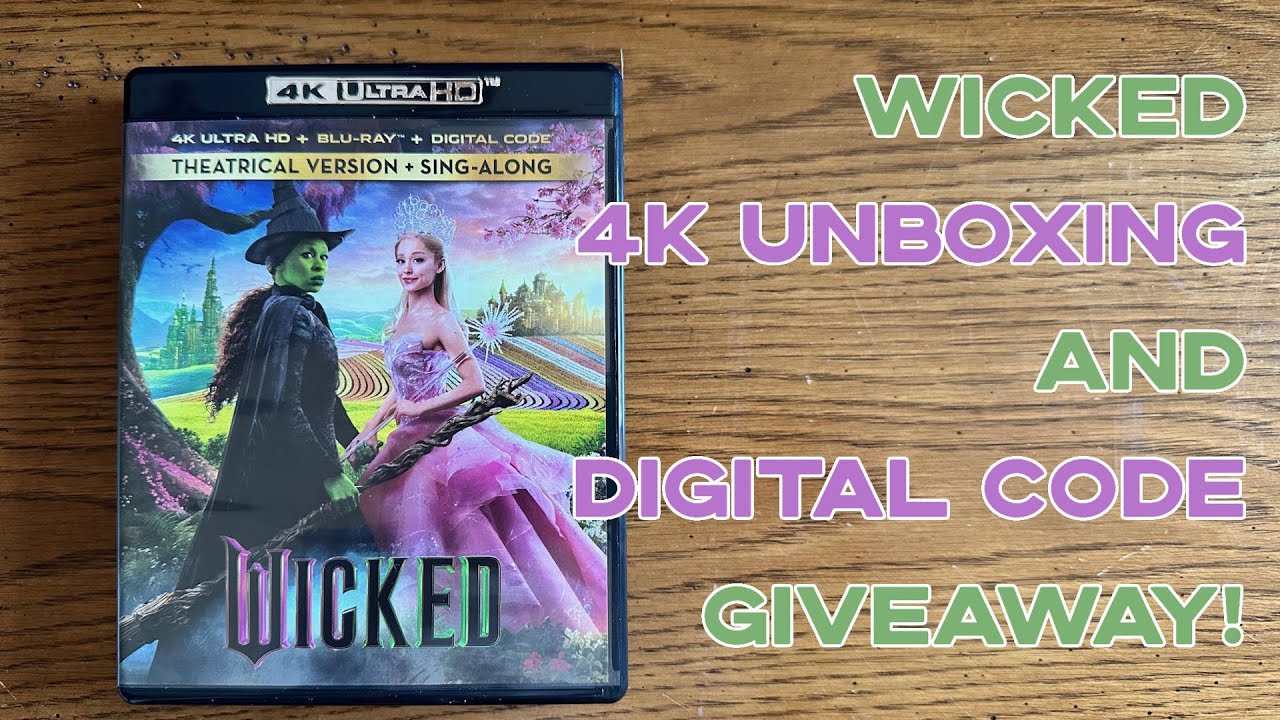 WICKED - Code Giveaway + Unboxing the 4K Ultra HD + Blu-ray + Digital ...
