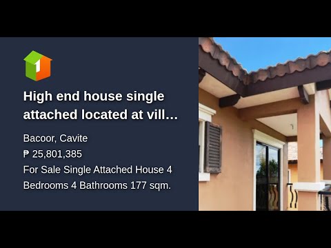 High end house single attached located at villar land daang hari - YouTube