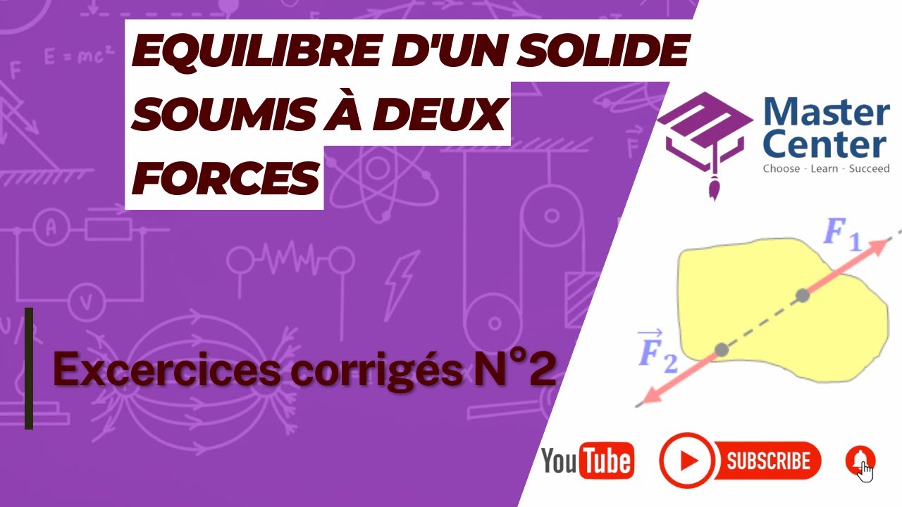 Ex2 PC 1 Année lycée - équilibre d'un corps solide soumis à deux forces ...