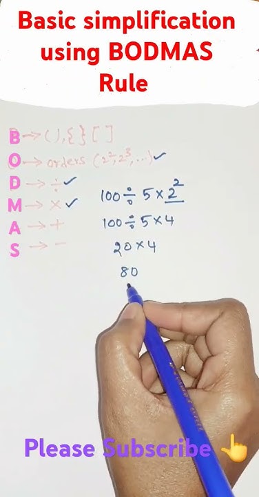 Simplification using BODMAS Rule #bodmas #bodmasrule #ssc #maths #math ...