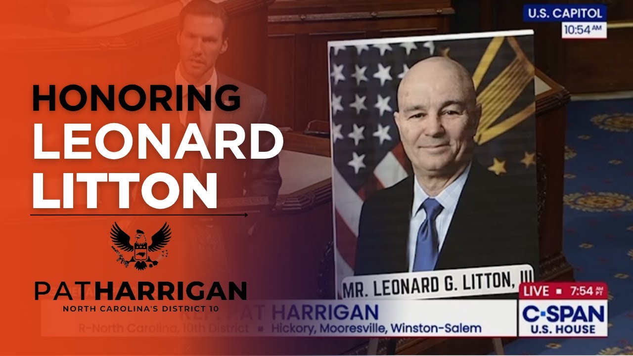 Rep. Pat Harrigan Delivers Floor Speech in Honor of Leonard Litton ...