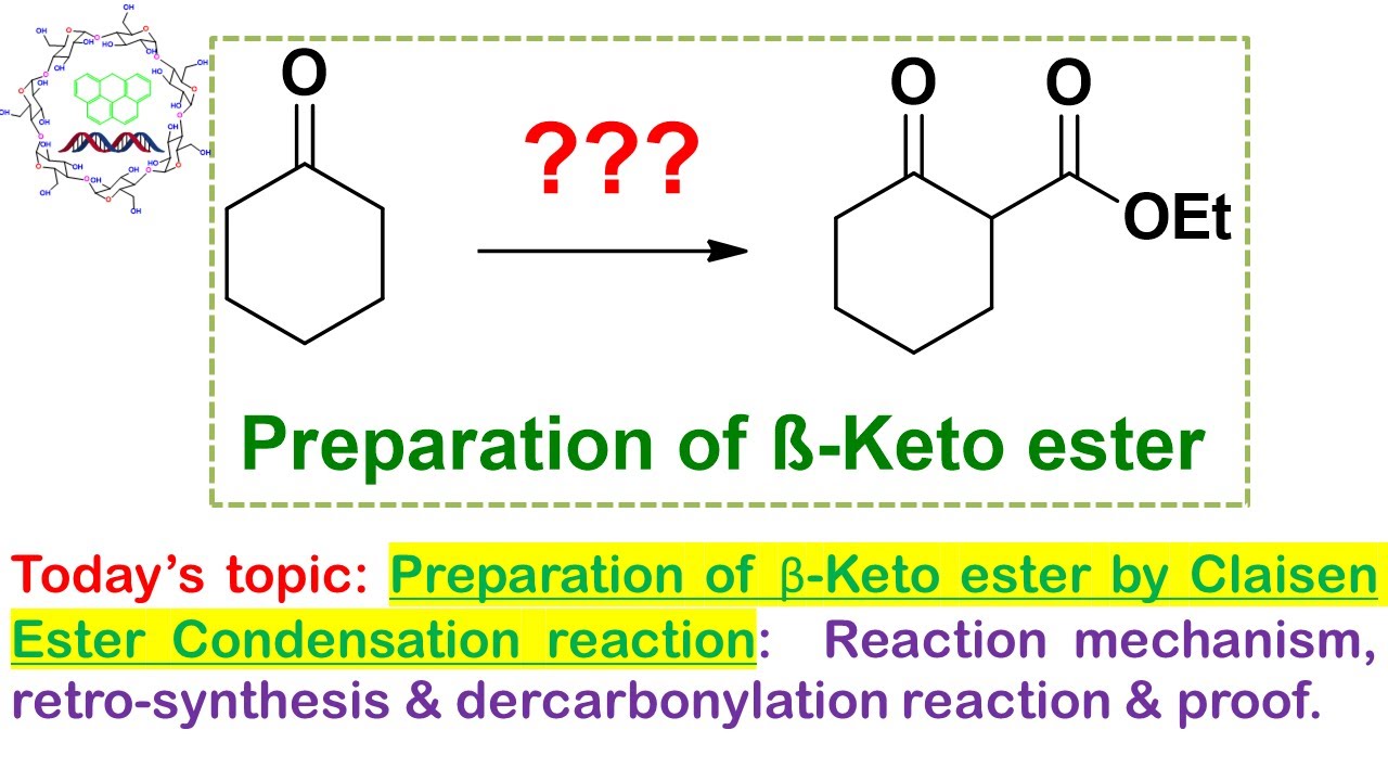 Preparation of β-Keto ester: Mechanism (Claisen) and retro-synthesis ...