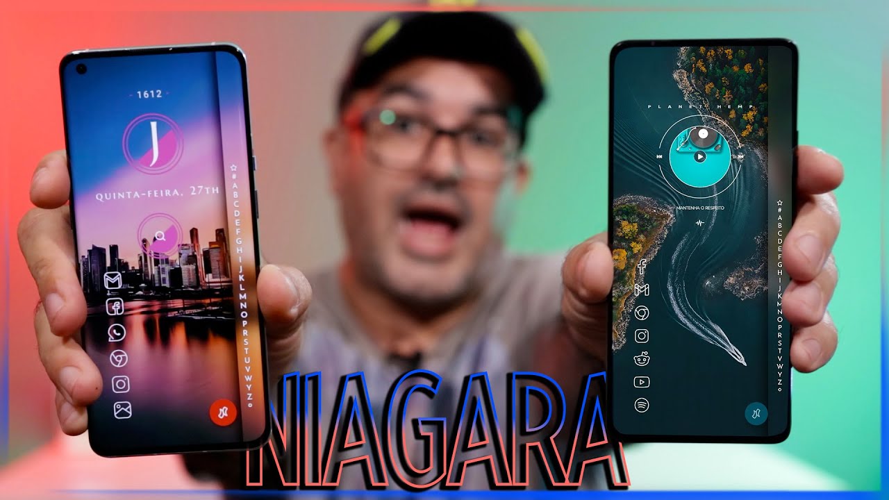 NIAGARA LAUNCHER - HOMESCREEN INCRÍVEL + 10 WALLPAPERS COM BARRA LATERAL BLUR! * Best Android ...
