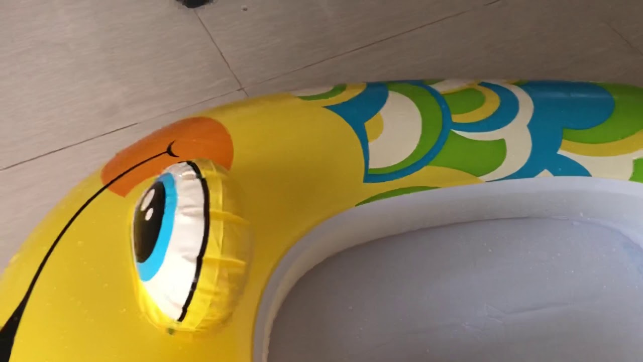 My new inflatable yellow fish boat - YouTube