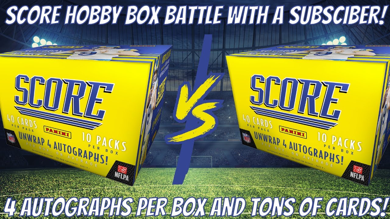 Hobby Box Battle With A Subscriber! 2022 Score Hobby Box x2 Opening ...