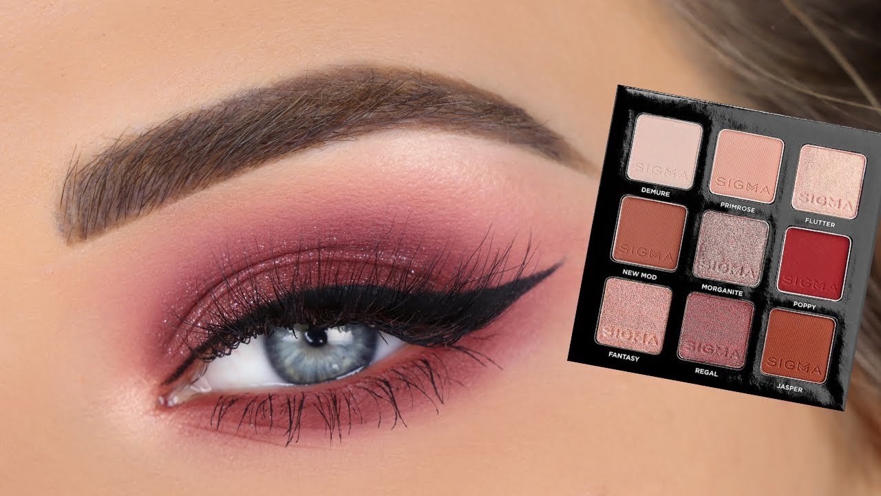 Sigma On-The-Go ROSY Eyeshadow Palette Tutorial - YouTube