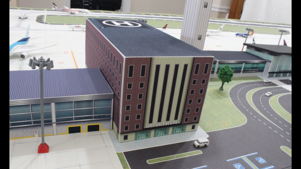 How to build a 1:400 scale Model Airport Hotel #1 - YouTube