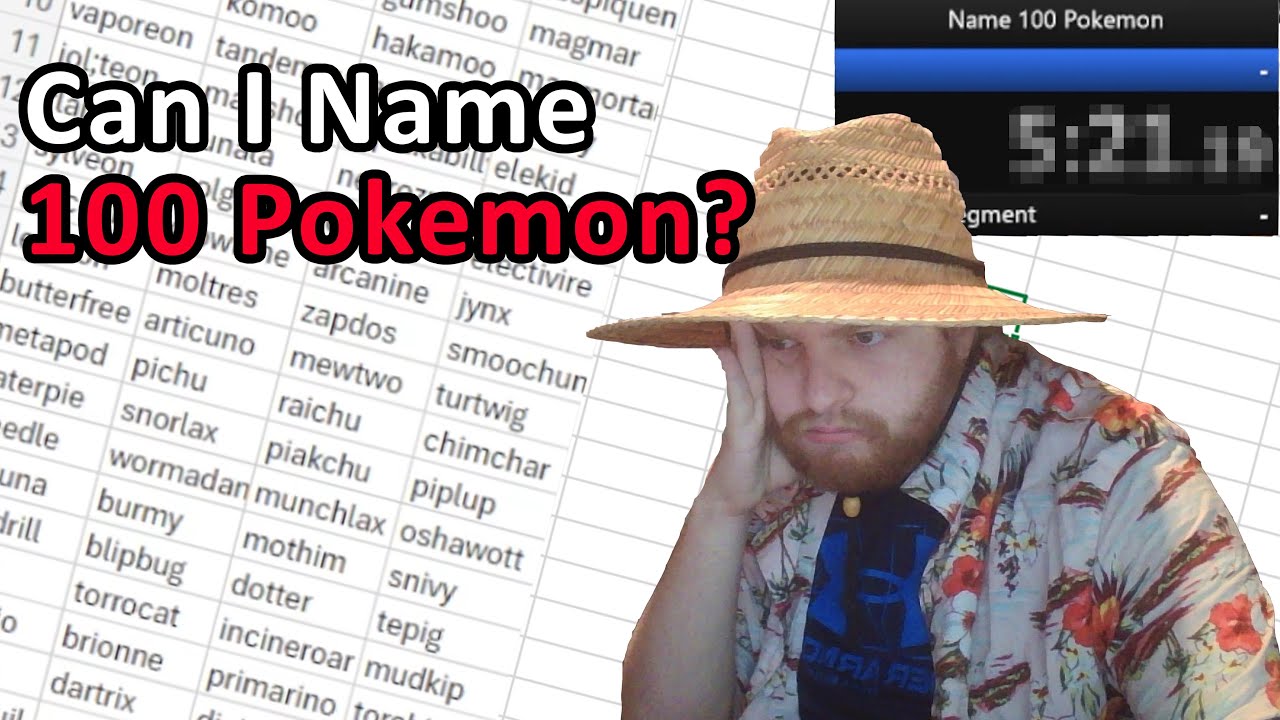 How fast can I name 100 Pokemon? - YouTube