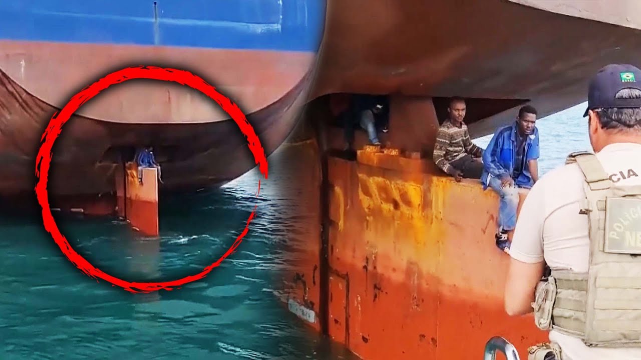 Brazilian Police Rescue Nigerians from Cargo Ship’s Rudder - YouTube
