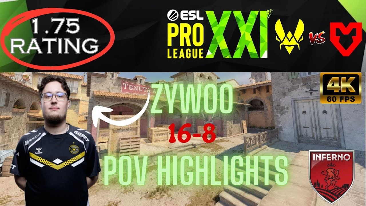 ⫷CS2 POV HIGHLIGHTS⫸ ZywOo | ESL Pro League Season 21 Finals | Vitality vs MOUZ | Inferno - YouTube