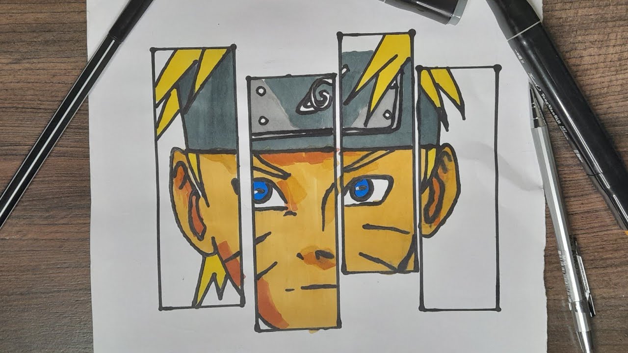Easy Way to Draw Naruto in 4 Frames Technique | Step-by-Step Tutorial ...